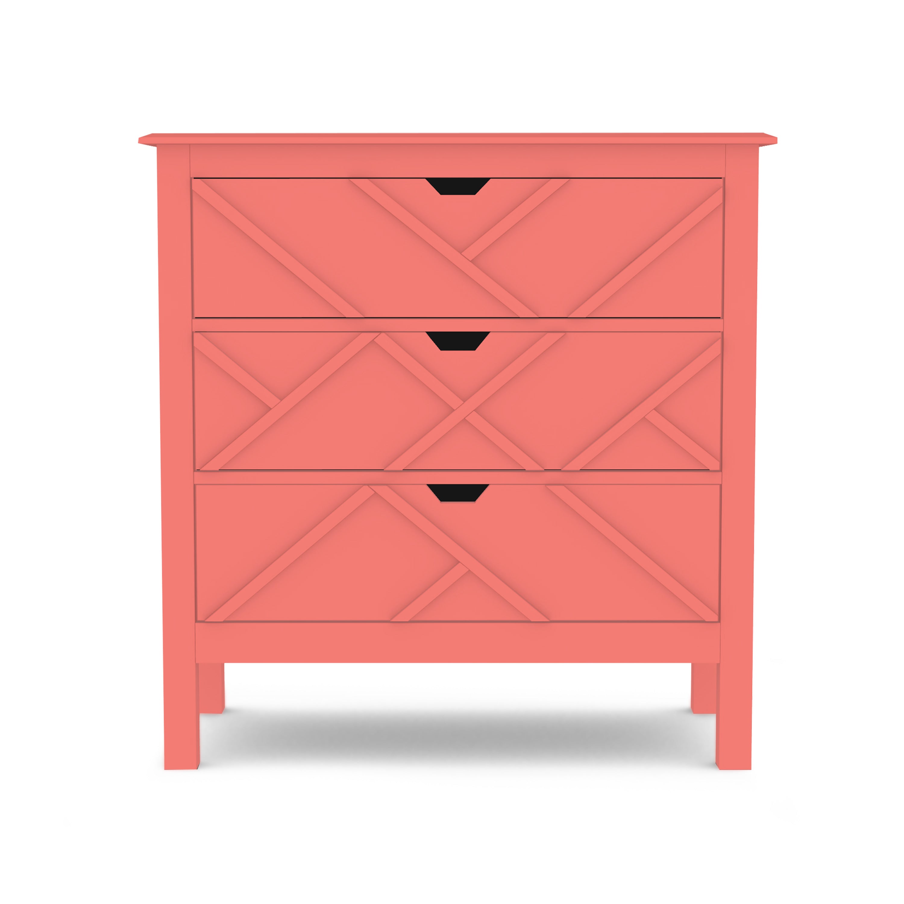 Lattice 3-Drawer Dresser – Maine Cottage