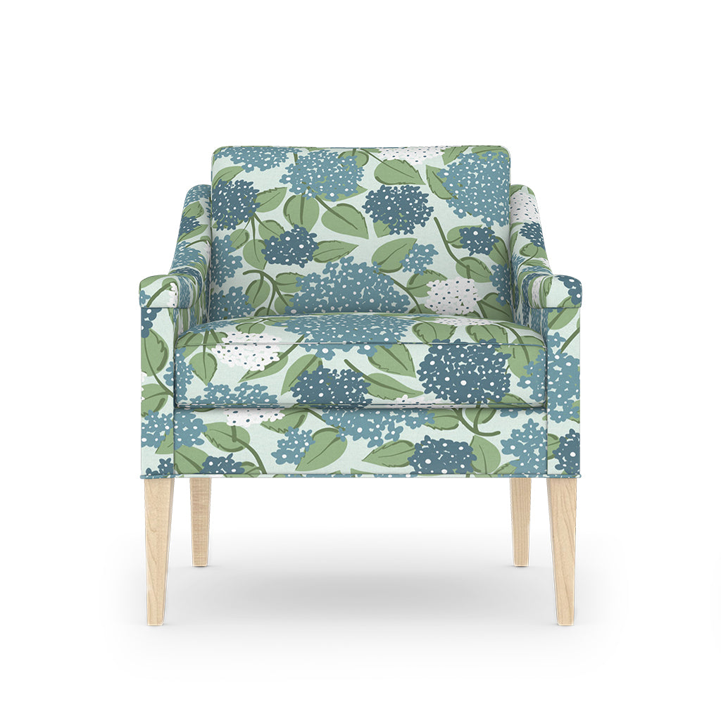 Hydrangea Holiday: Bluestone Fabric By The Yard | Maine Cottage®