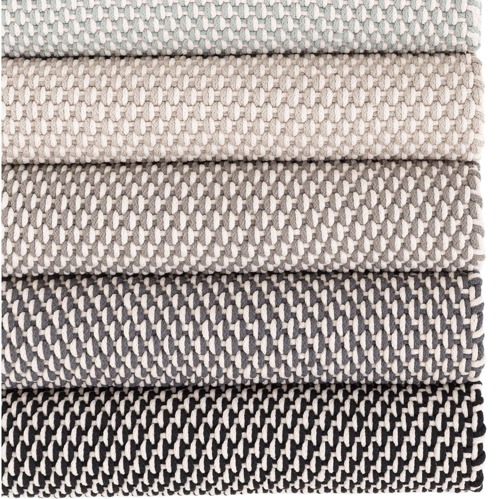 Two-Tone Rope Black/Ivory Indoor/Outdoor Rug | Maine Cottage¨