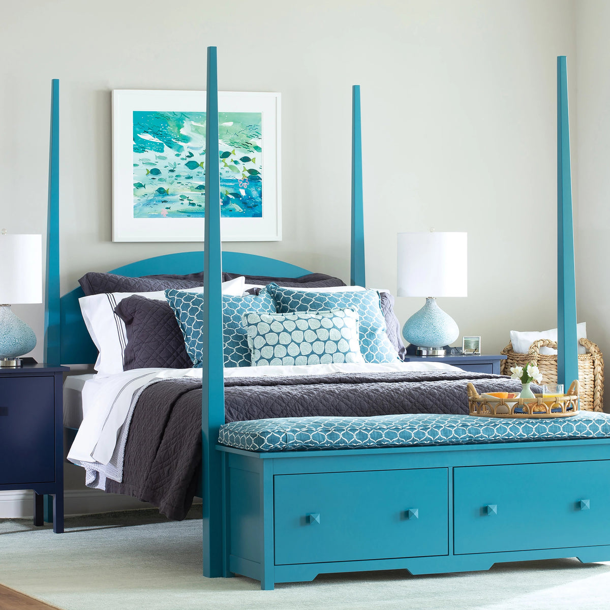 Maine Cottage Coastal Beds | Colorful Painted Wood Bed Frames