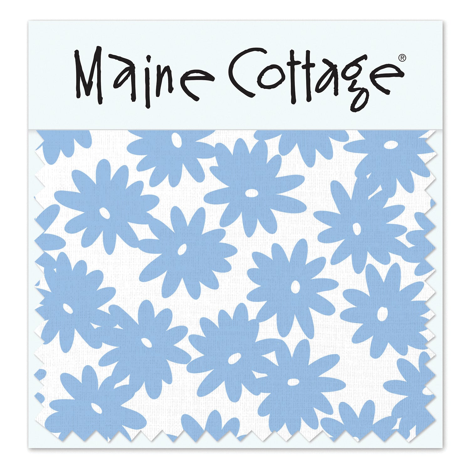 Crazy Daisy: Nikko Blue Fabric Sample | Maine Cottage®